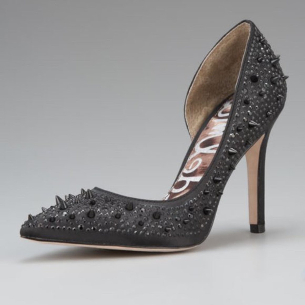 Sam Edelman 'Pixie' Spiked Embellished Pumps Heels - Gem